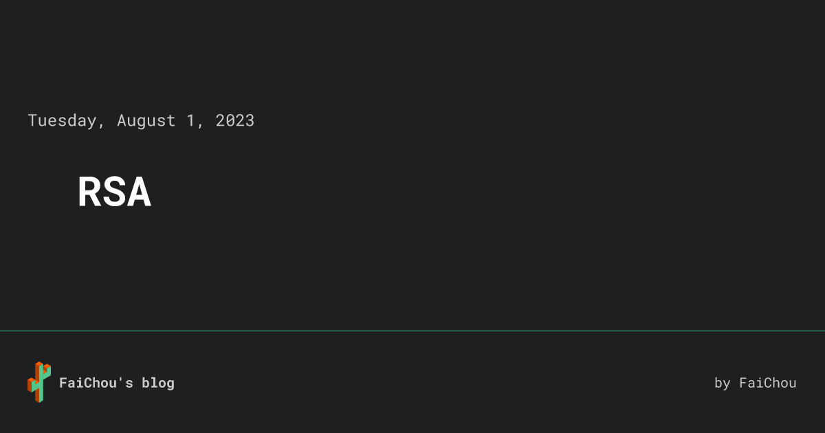 解析RSA公钥 • FaiChou's blog
